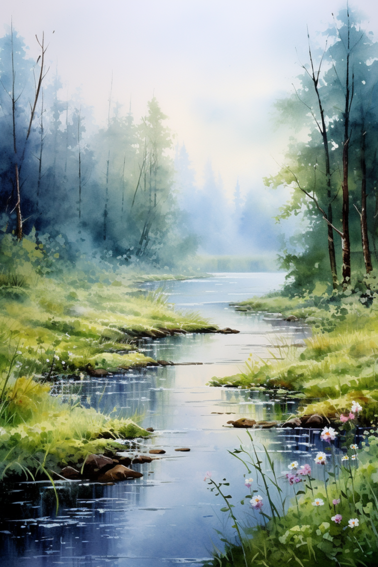 Watercolor Landscape Paintings Made Easy - Proactive Creative - Guides ...